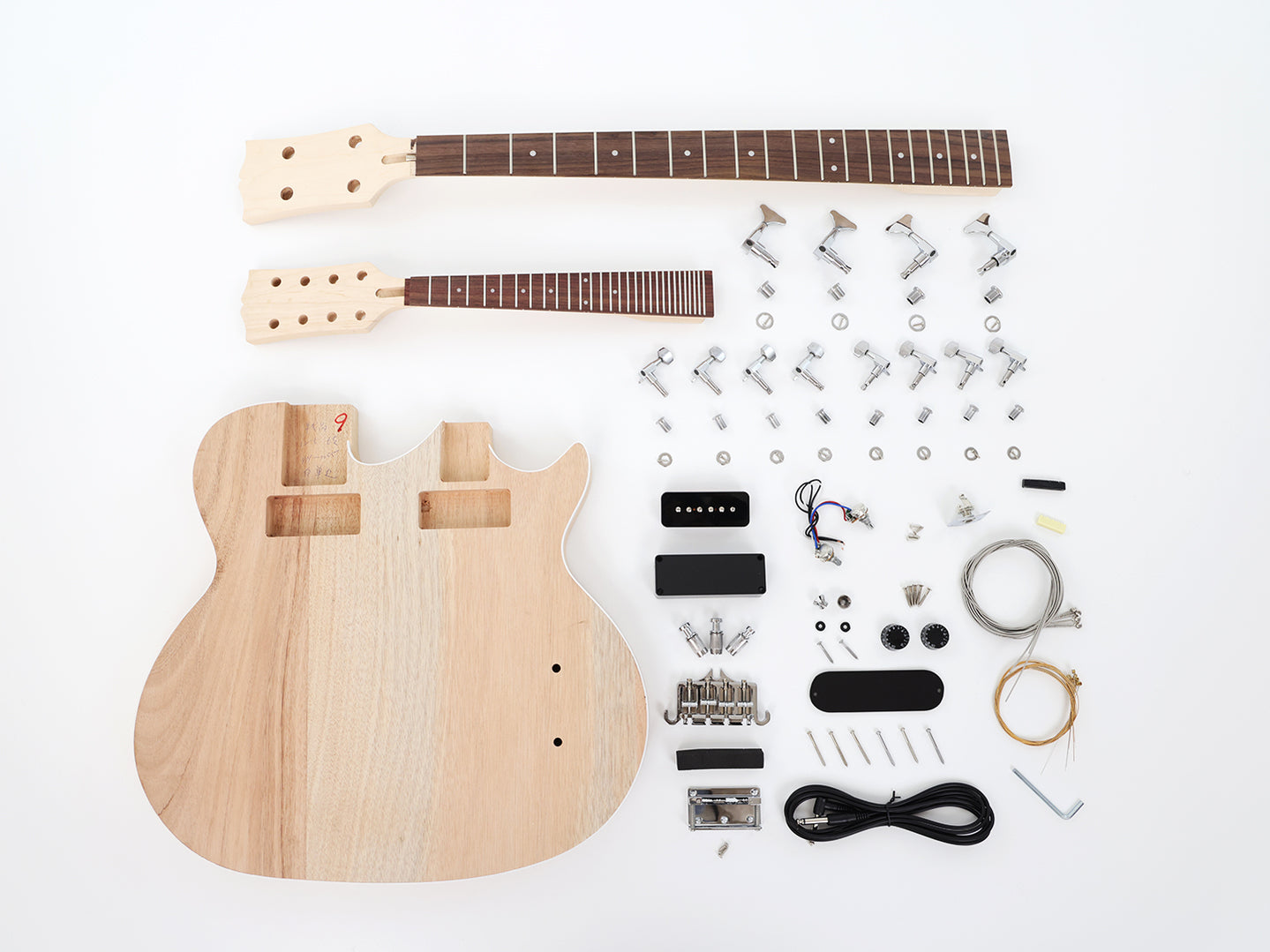 Double Neck DIY Bass Guitar Kit — Guitar Kit Shop