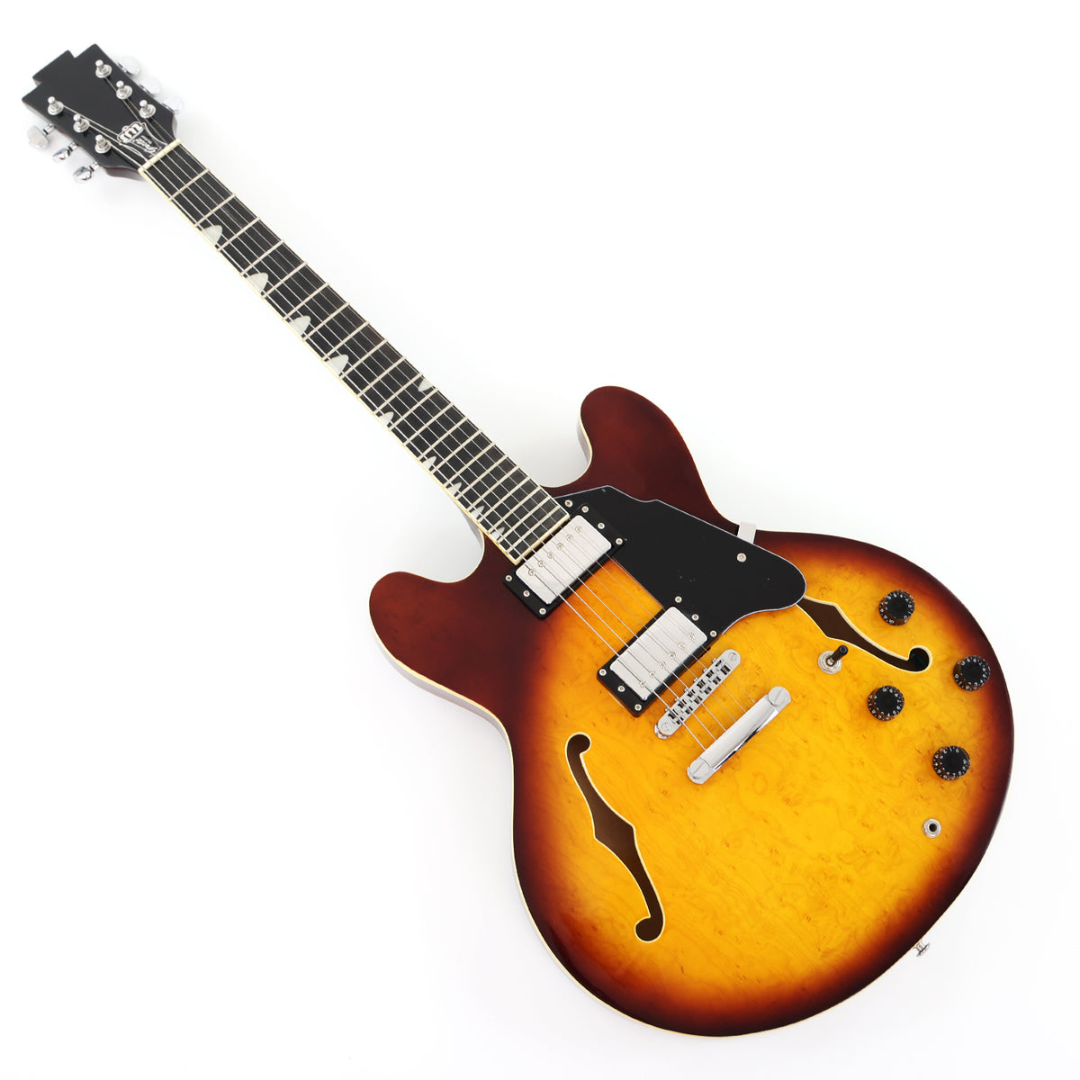 ES-335 Style Semi Hollow Electric Guitar with Birdeye Maple Top (YMZ-2 ...