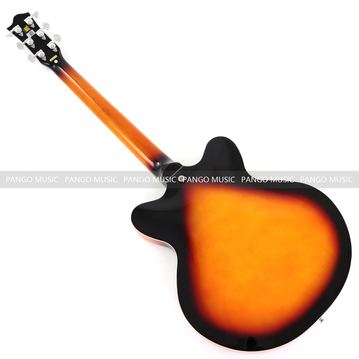 ES-Style Semi-Hollow Body Electric Guitar with Gloss Sunburst Finish ...