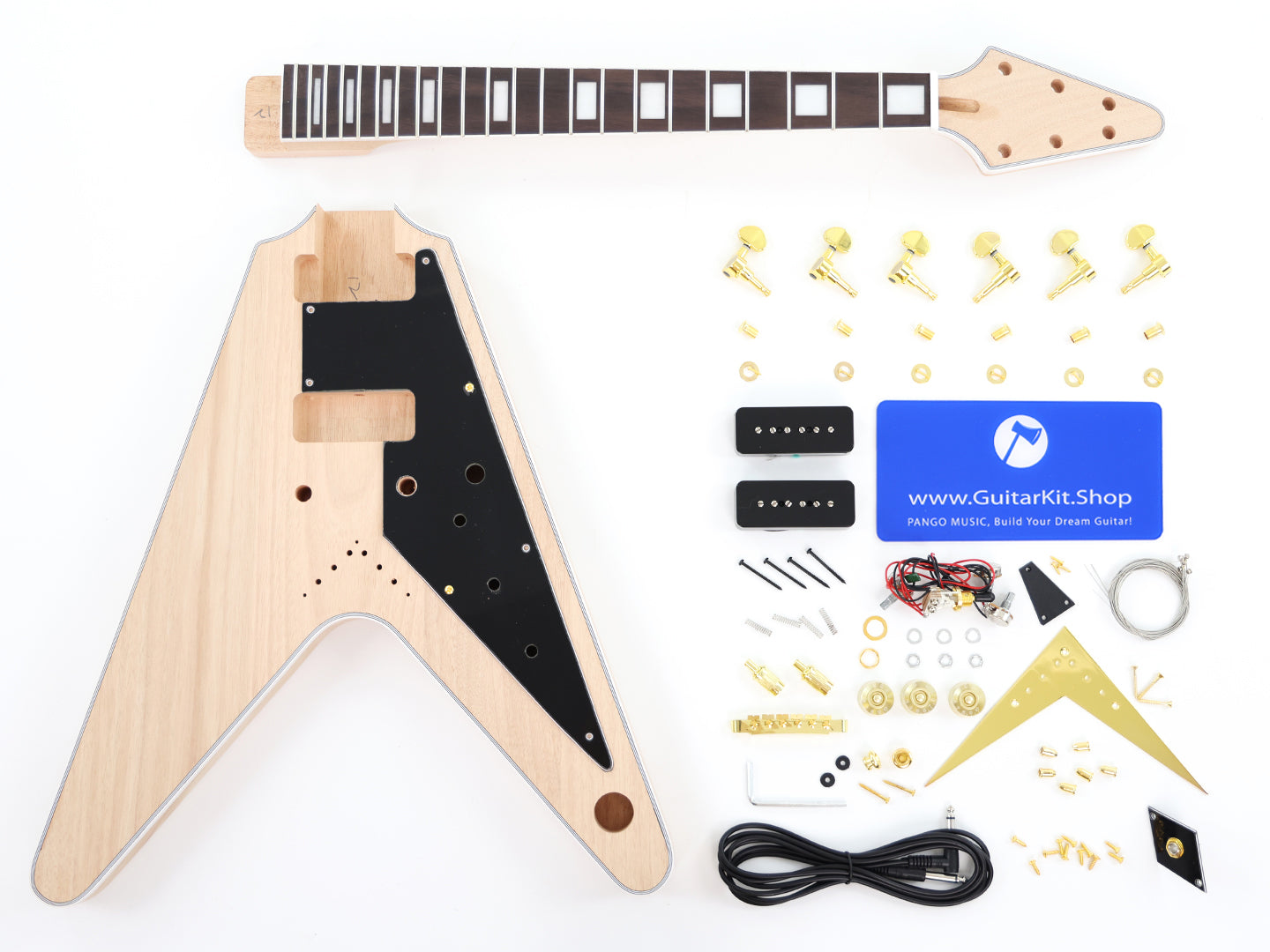 Flying V Style DIY Electric Guitar Kit (PFV-635F, Fast Shipping, Tarif ...