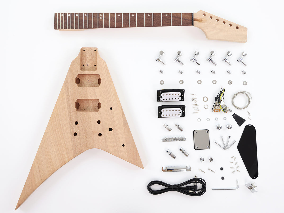 Pre-Sale Flying V Style DIY Electric Guitar Kit (PFV-640) — Guitar Kit Shop