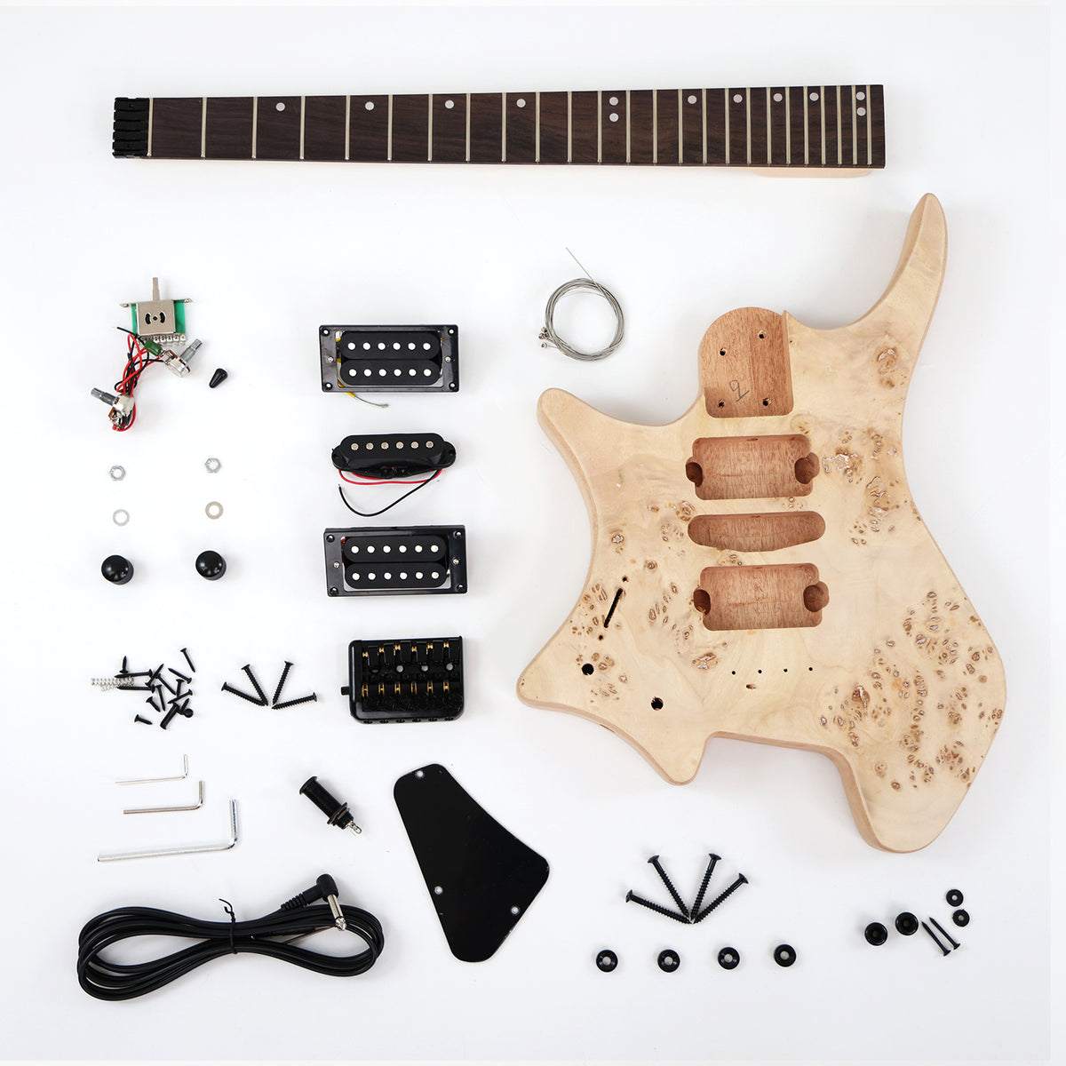 Headless Left Hand DIY Electric Guitar Kit (ZQN-018S) — Guitar Kit Shop