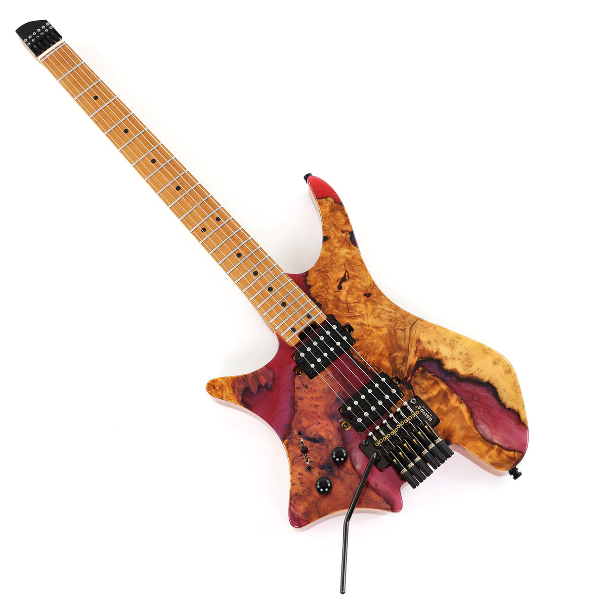 Headless Style Left-Handed ResinBurl Body Electric Guitar (PTH-089S-02 ...