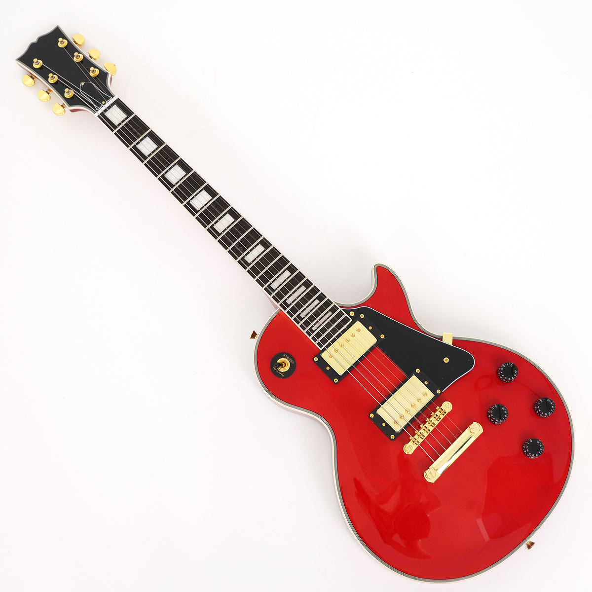 LP Custom Style All Red Electric Guitar (CST-007) — Guitar Kit Shop
