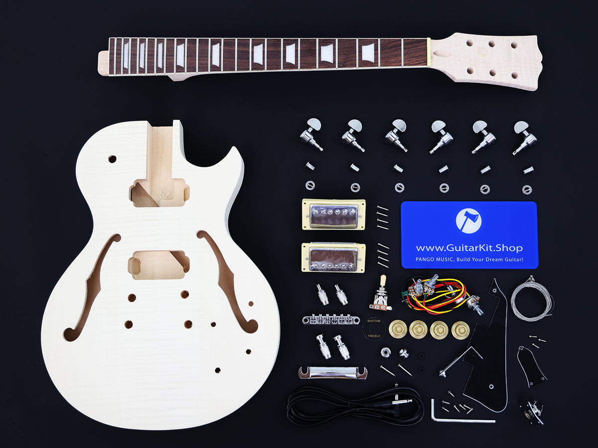 LP Style Semi-hollow DIY Electric Guitar Kit (PLP-619F, Fast Shipping ...