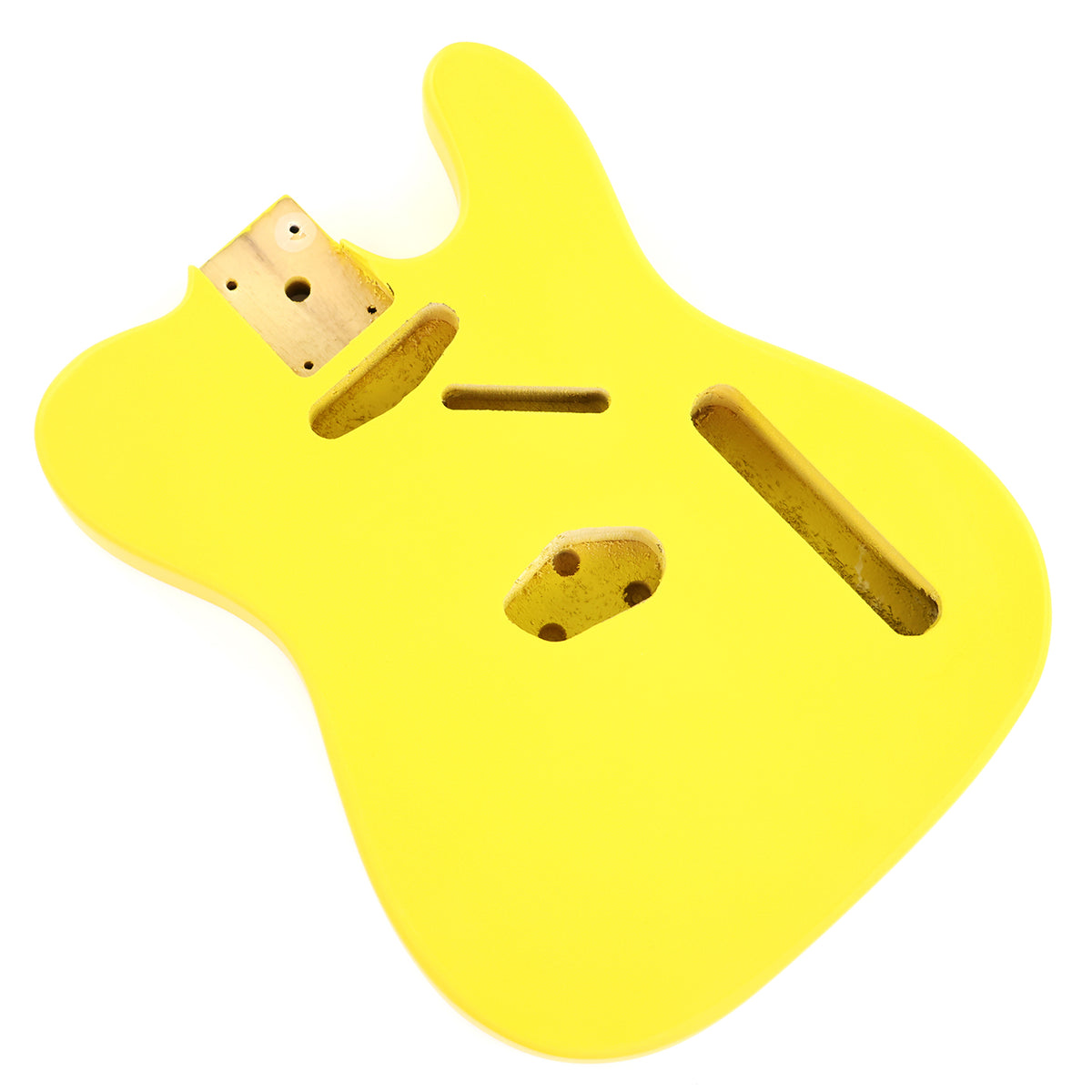 Lightweight Paulownia TL-Style Guitar Kit Body with Matte Canary Yello ...