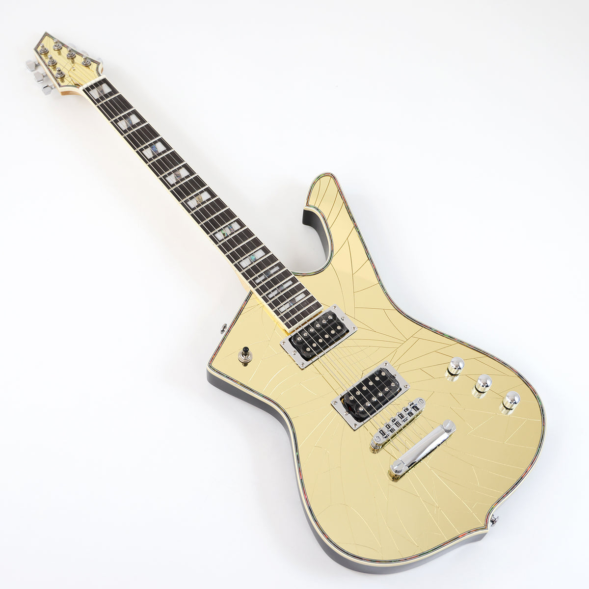 PANGO MUSIC Electric Guitar with Cracked Mirror Top (PIB-122) — Guitar ...