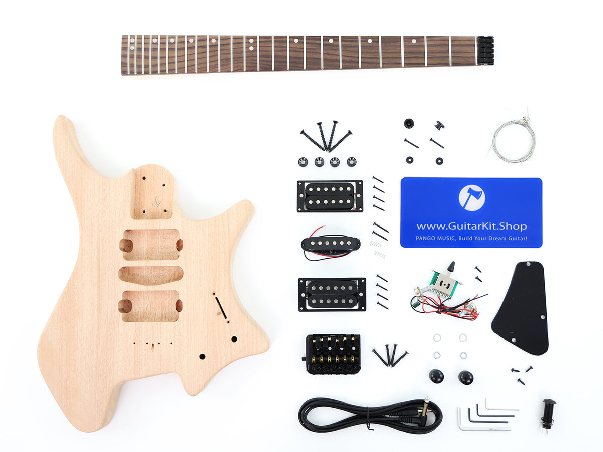 PANGO MUSIC Headless DIY Electric Guitar Kit (ZQN-006S-X) — Guitar Kit Shop