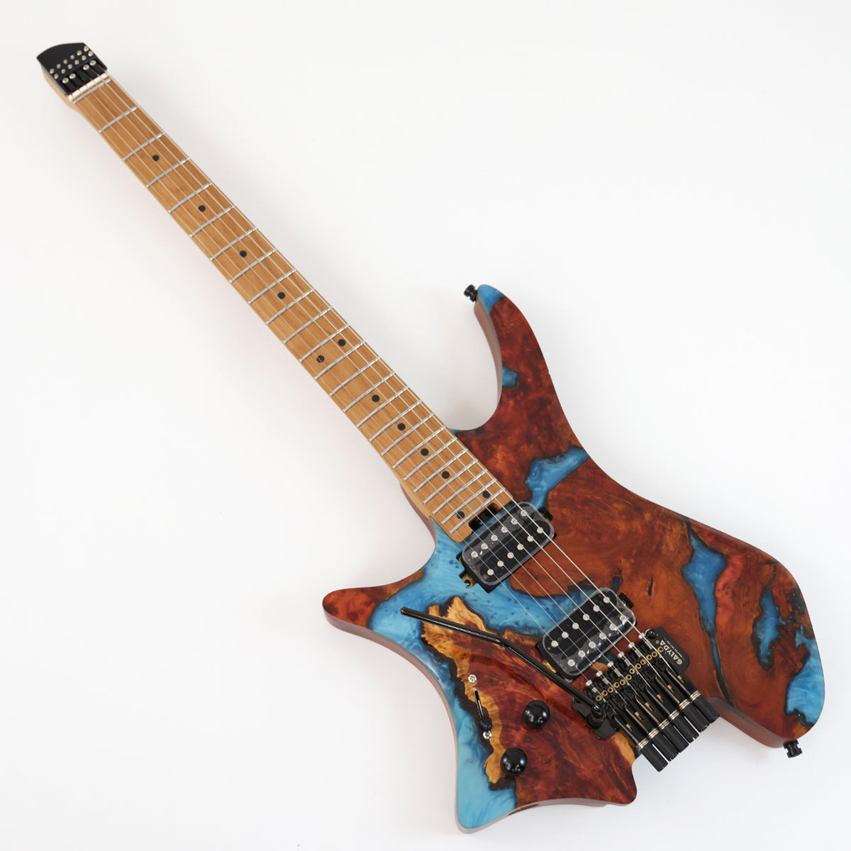 Headless Style Left-Handed ResinBurl Body Electric Guitar (PTH-089S-03 ...