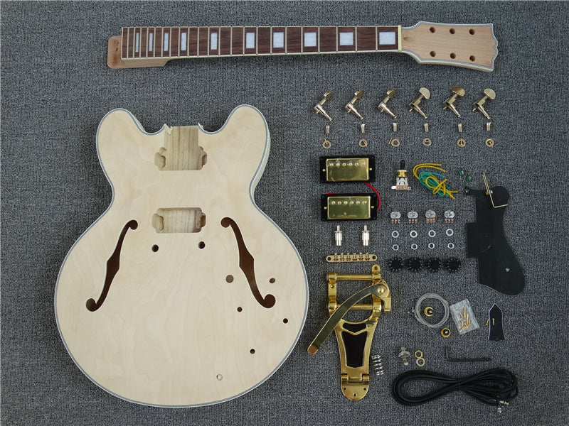 Semi Hollow ES-335 DIY Electric Guitar Kit (PES335-27) — Guitar Kit Shop