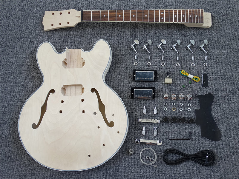 Semi-Hollow Body ES-335 Style DIY Electric Guitar Kit (PES335-54 ...