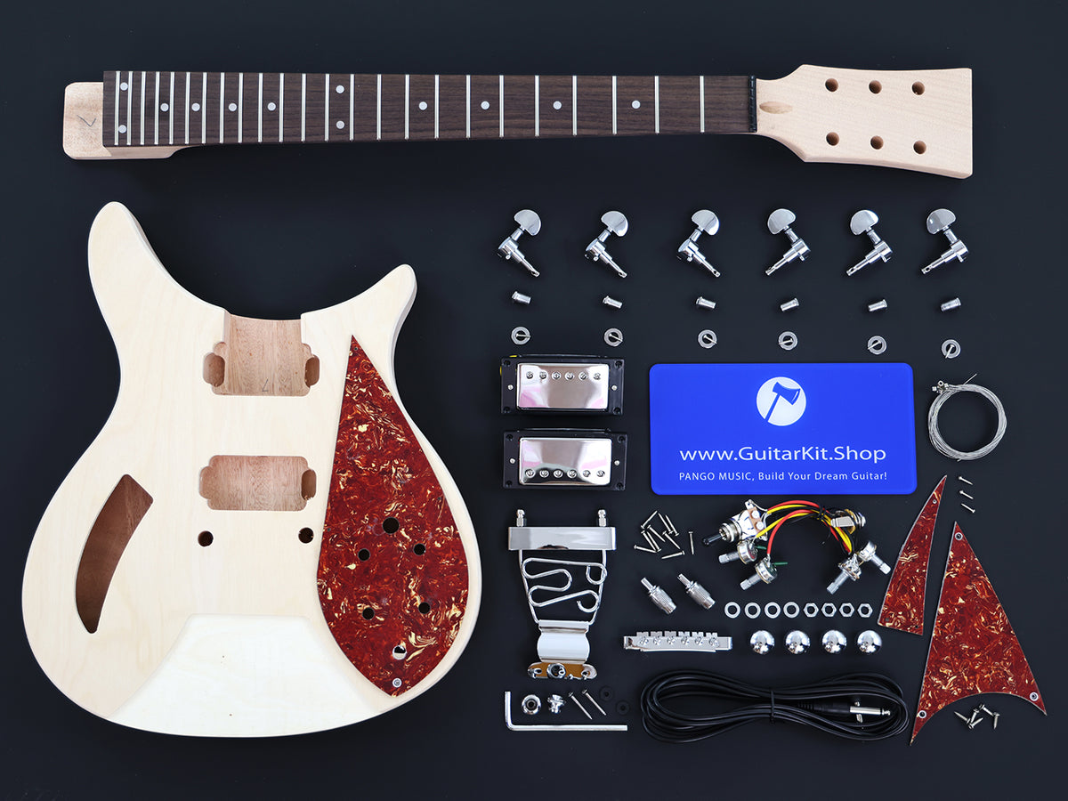 Rick Style Semi Hollow Body DIY Electric Guitar Kit (PRC-326) — Guitar ...