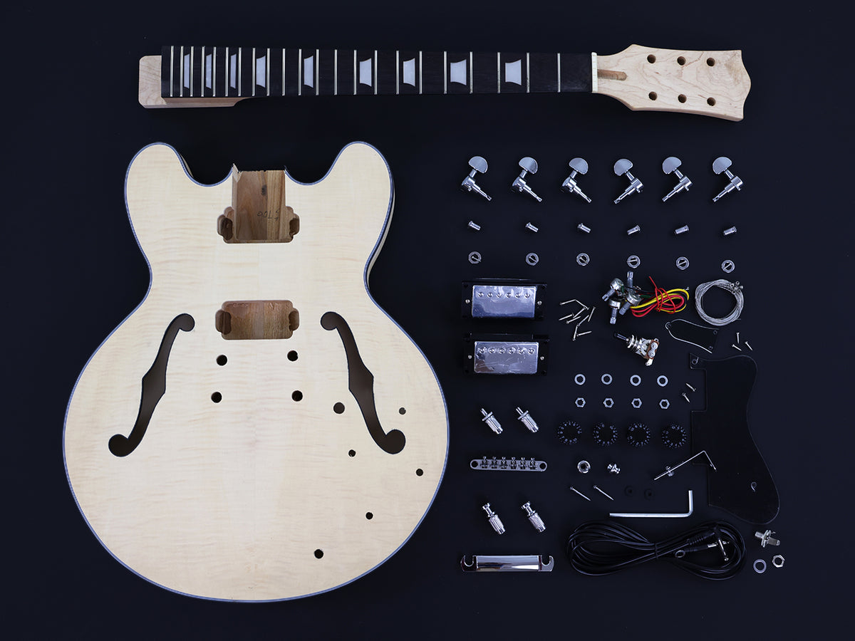 Semi Hollow Body ES-335 Style DIY Electric Guitar Kit (LRF-030, Limite ...