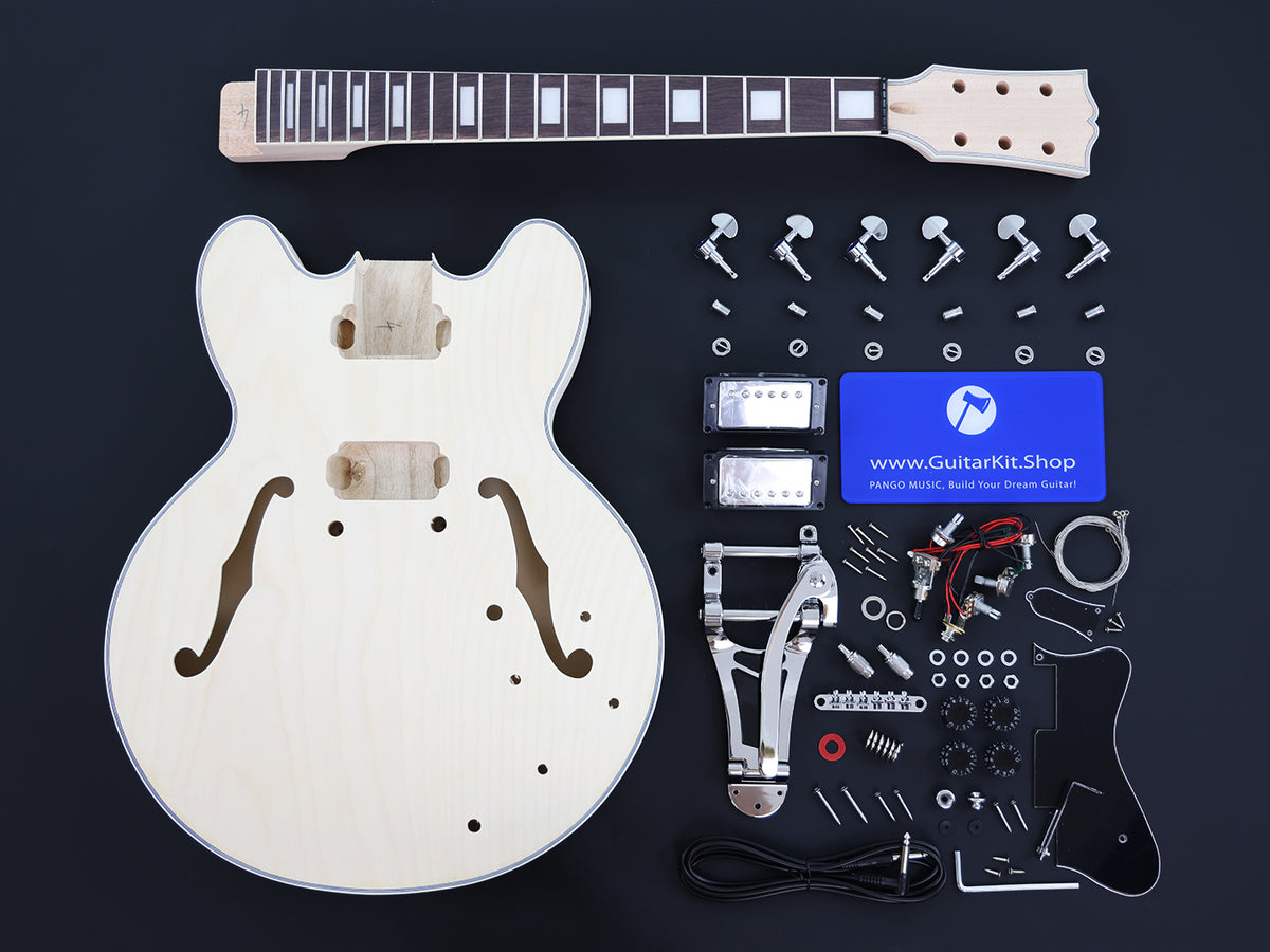 Semi Hollow ES-335 DIY Electric Guitar Kit (PES335-28F, Fast Shipping, — Guitar Kit Shop