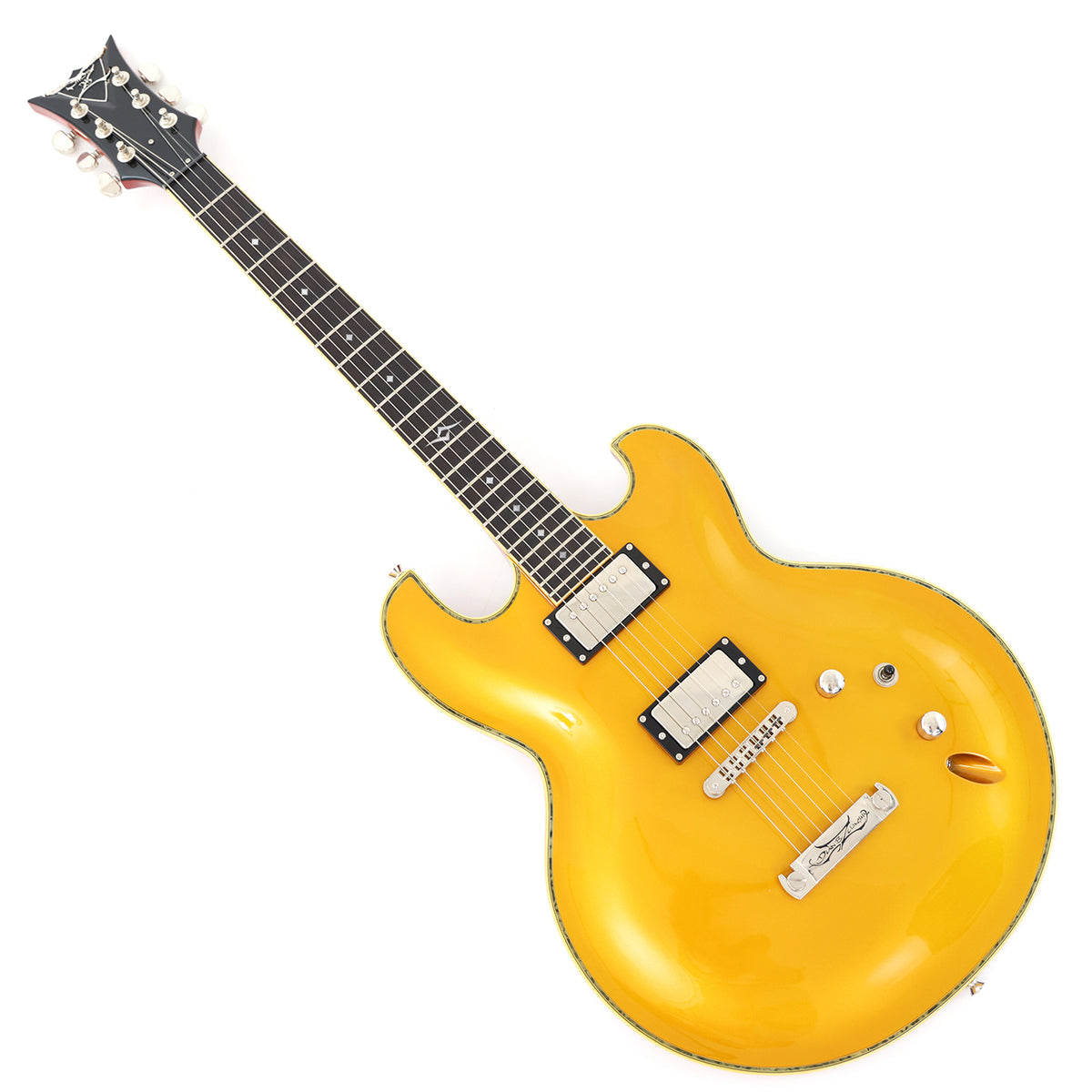 Ultra-thin Body Gold Metallic Finish Electric Guitar (070X) — Guitar ...