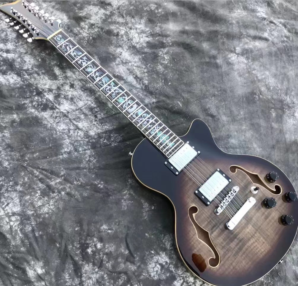 PANGO Music 12 Strings Semi Hollow Electric Guitar (YMZ-039) — Guitar ...